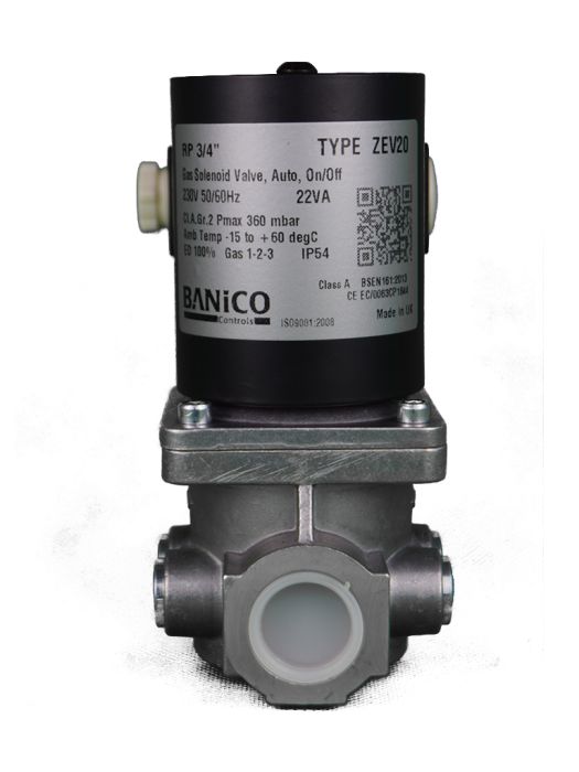 Banico Gas Interlock Solenoid Valve 3/4"